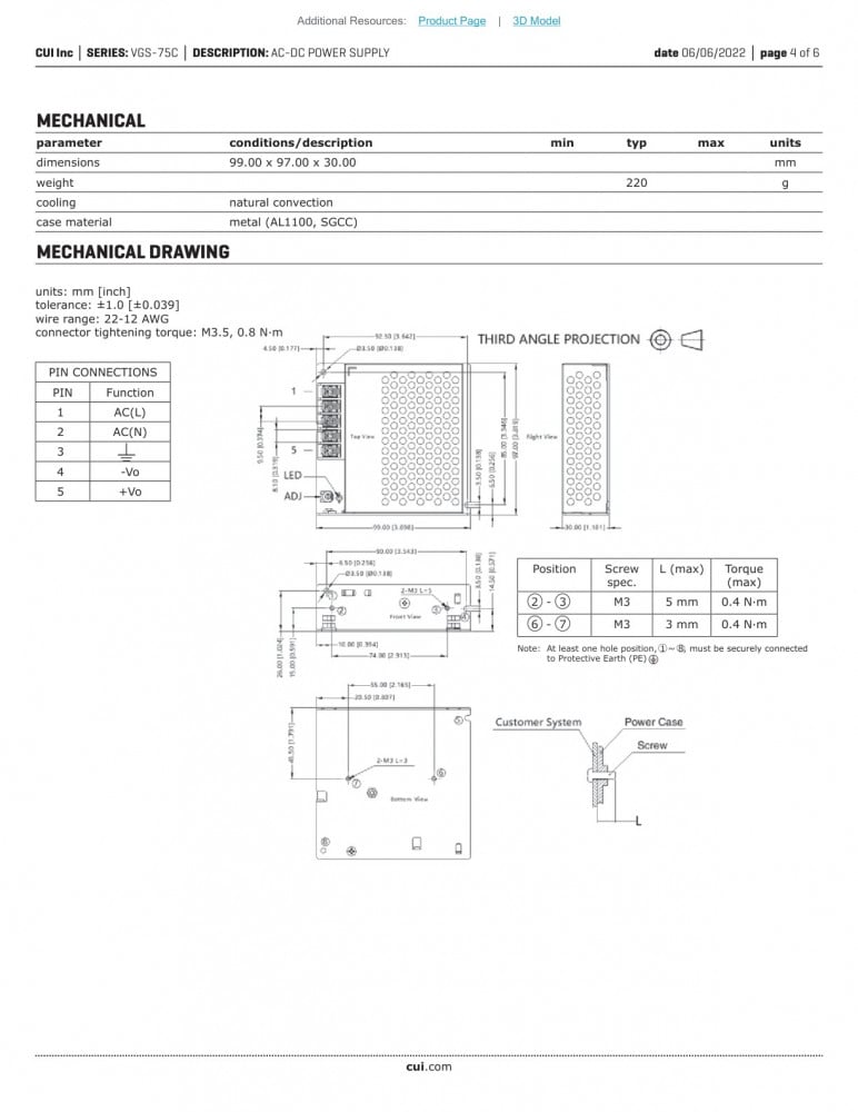 VGS-75C-24 datasheet page 4