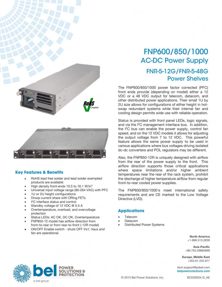 FNP850-12ARG datasheet page 1