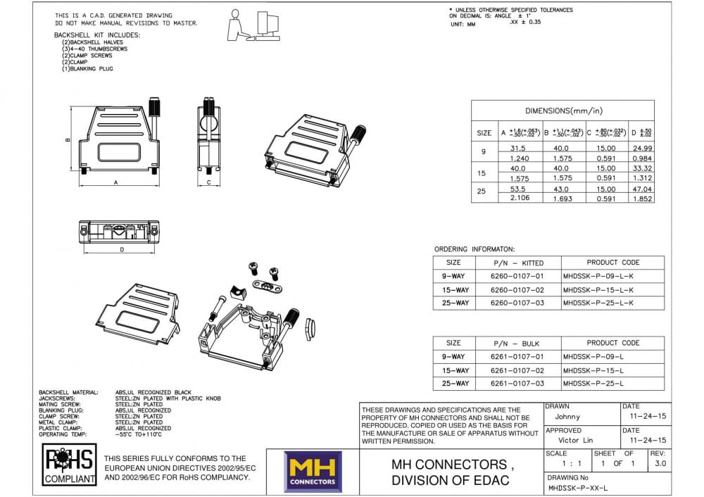 MHDSSK-P-9-L-K technical document page