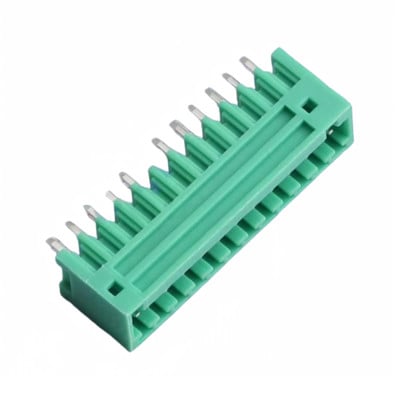 MAX MX2EDGVC-2.54-03P-GN01-Cu-A PCB Header Connector, 3-Pin 2.54mm Pluggable Terminal Block Socket