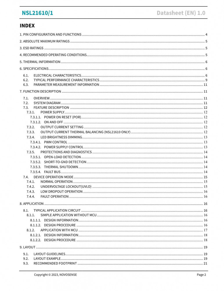 NSL21611 datasheet page 2