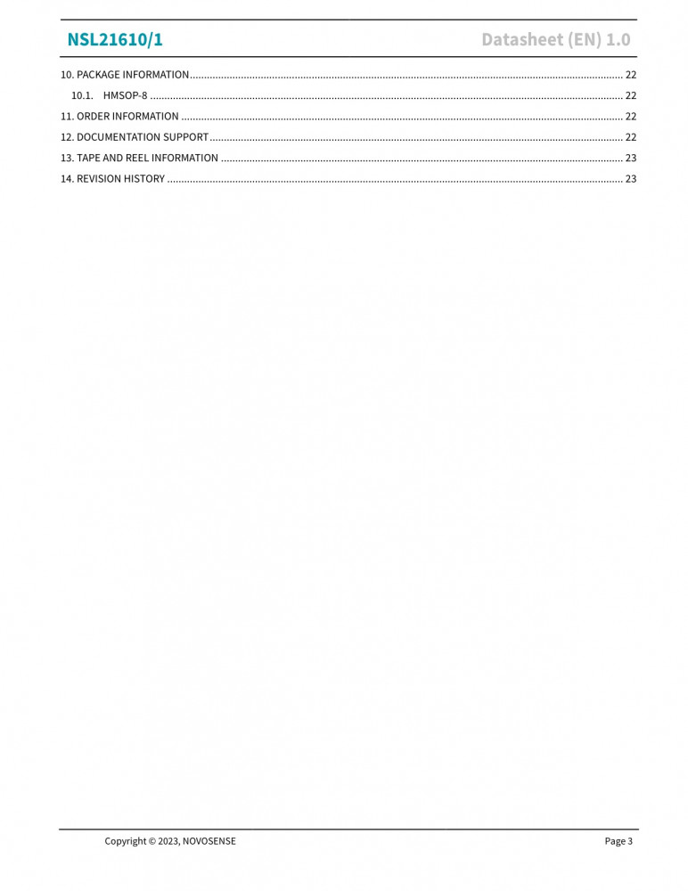 NSL21611 datasheet page 3