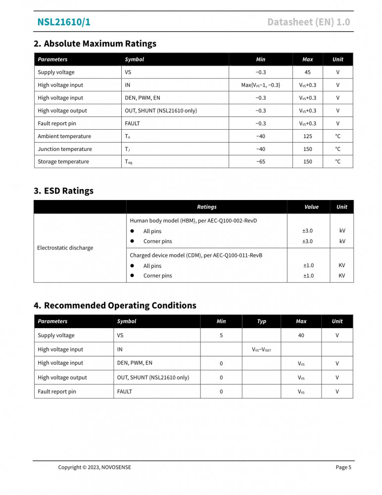 NSL21611 datasheet page 5