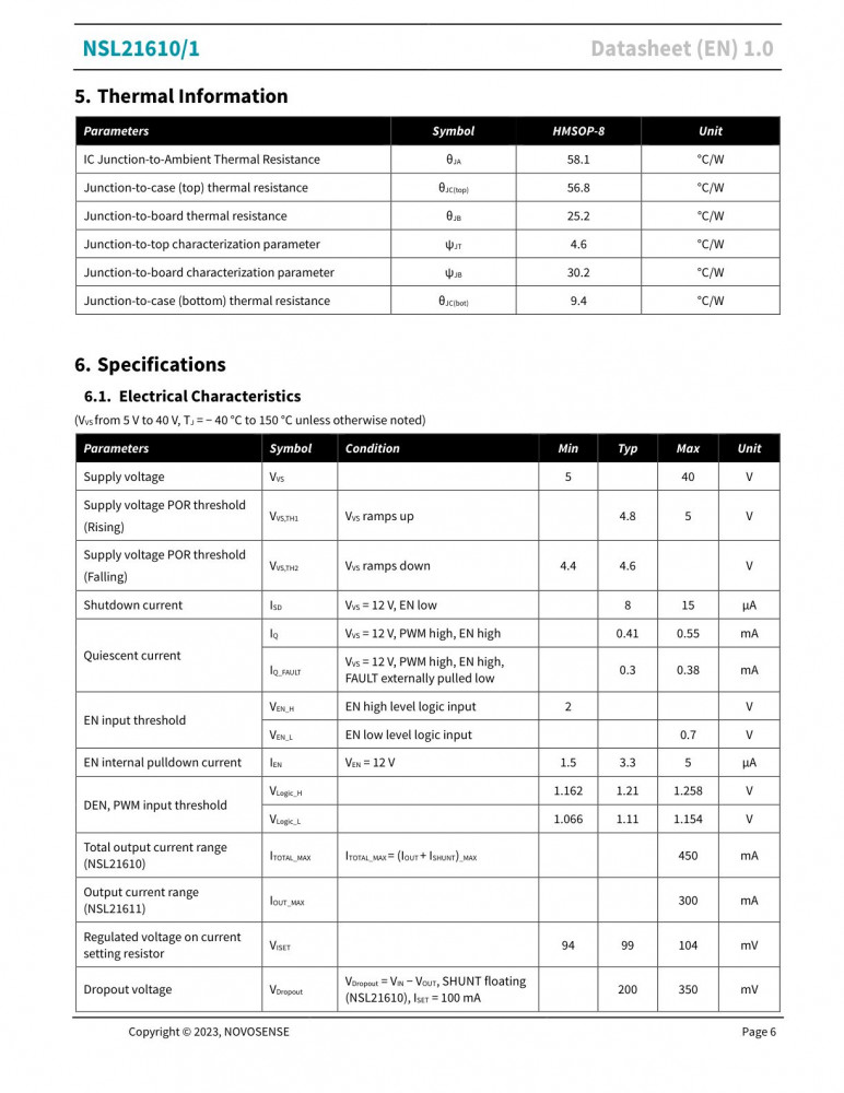 NSL21611 datasheet page 6