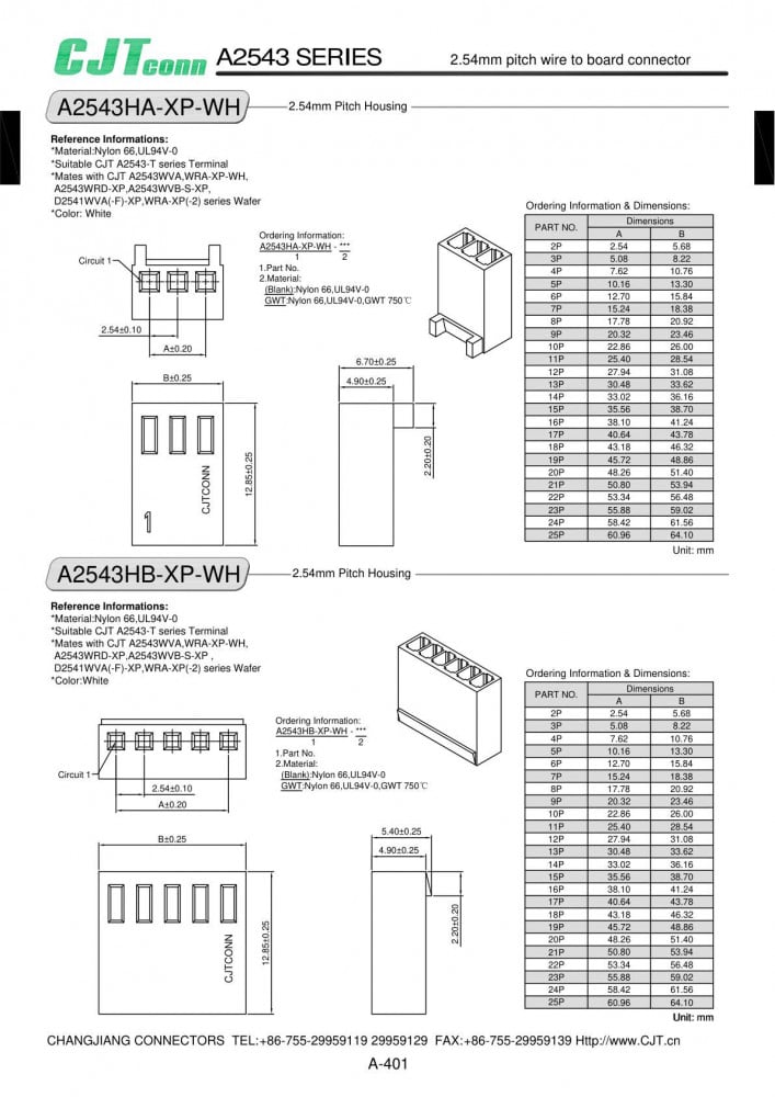 CJT A2543 series datasheet page 3