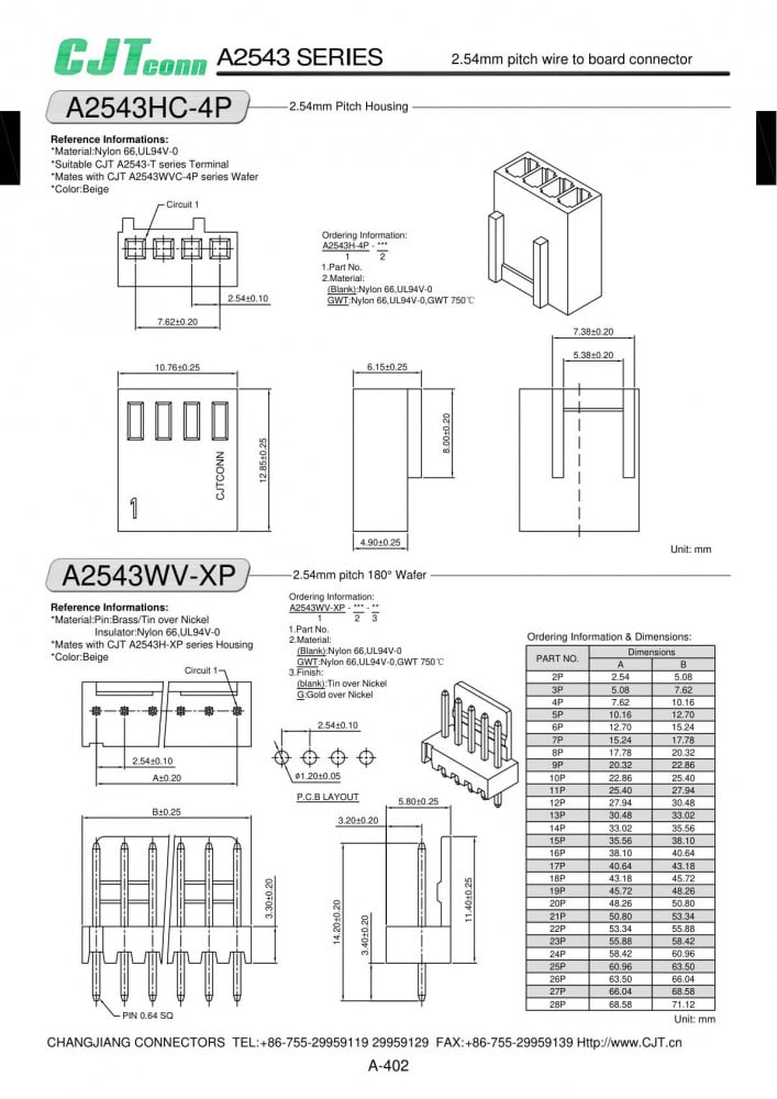 CJT A2543 series datasheet page 4