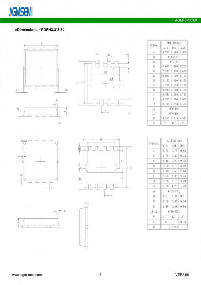 AGM40P30AP datasheet page 5