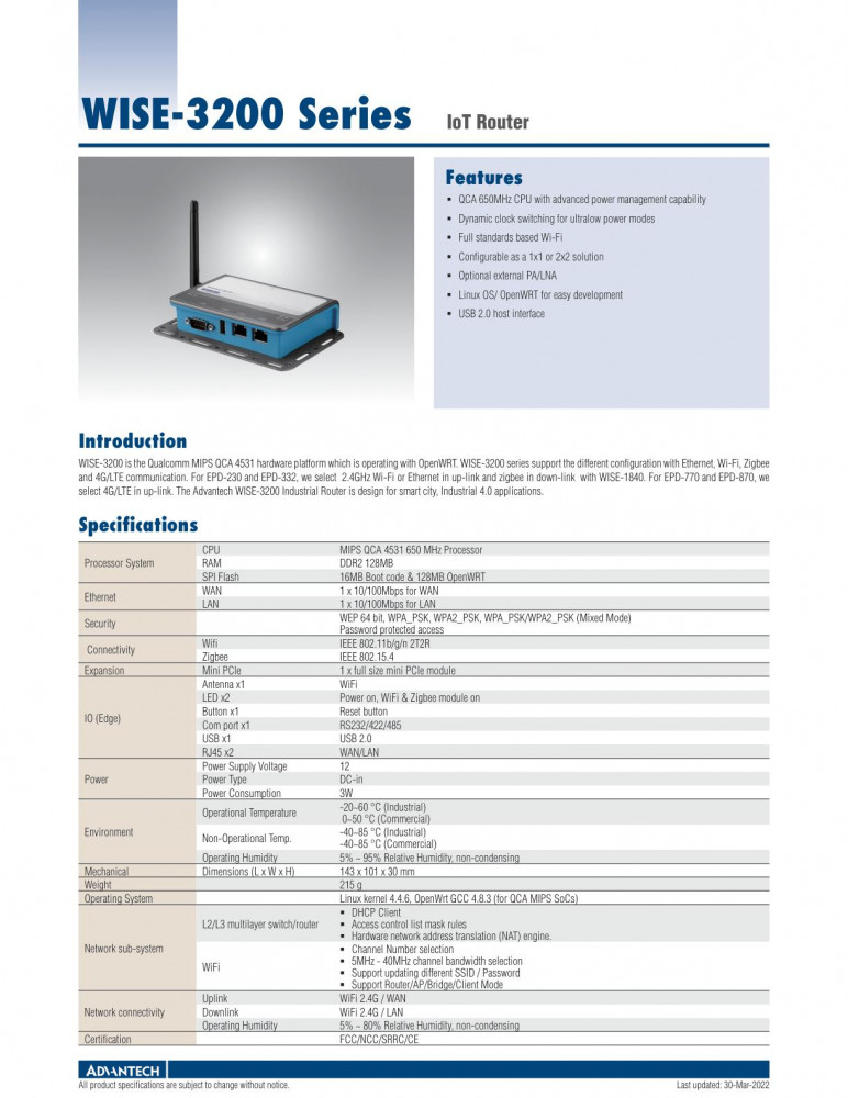 WISE-3240 technical document image, page 1