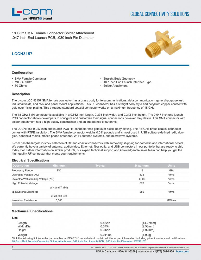 LCCN3157 technical document page 1