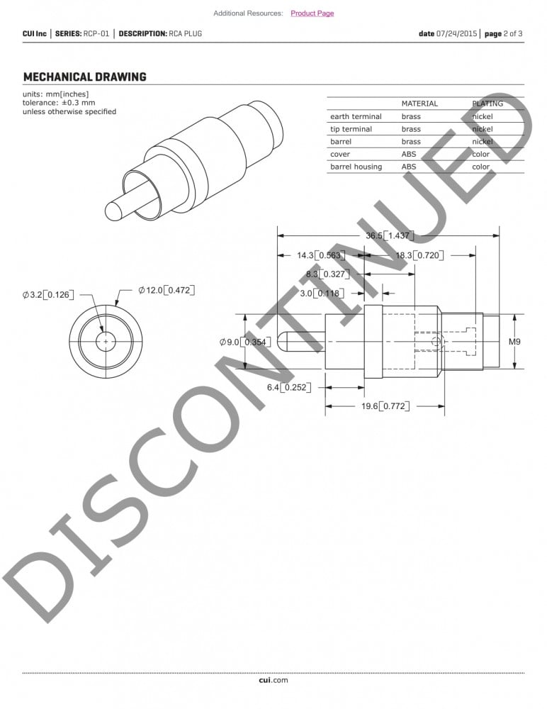 CUI RCP-014 datasheet page 2