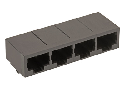 Modular Jack, Right-Angle, Low Profile, 6/4, 4 Ports for sale