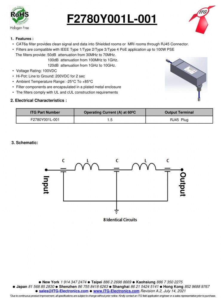 F2780Y001L-001 product technical document, page 1