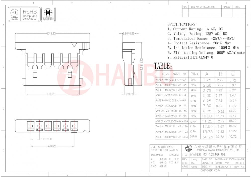 WAFER-MX125CB-JK-4A technical drawing page 2
