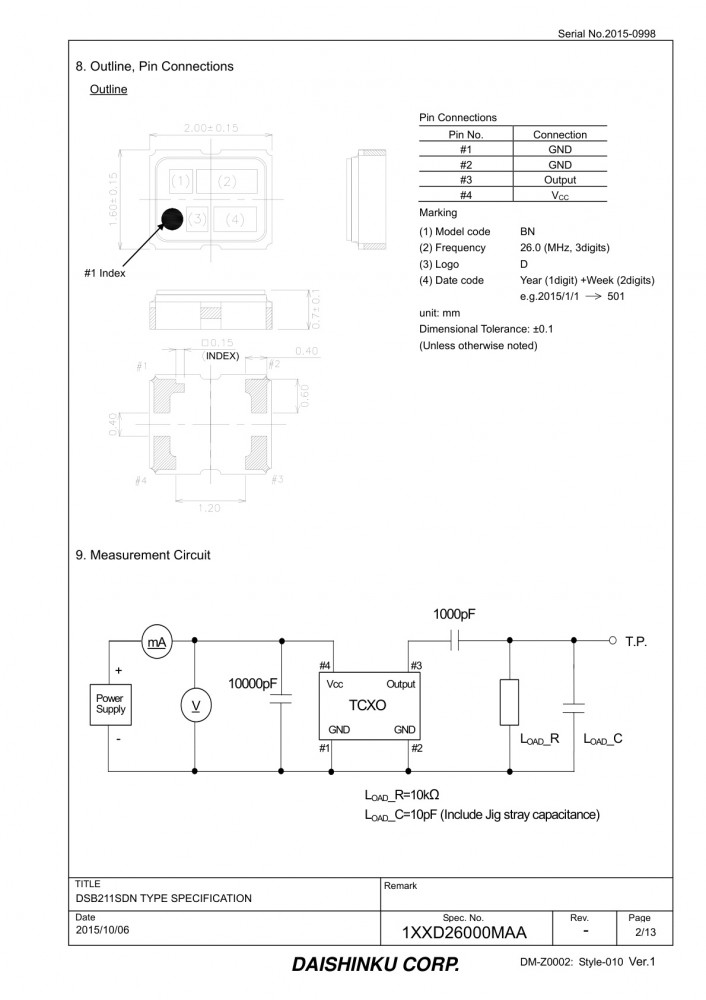 1XXD26000MAA specification page 3
