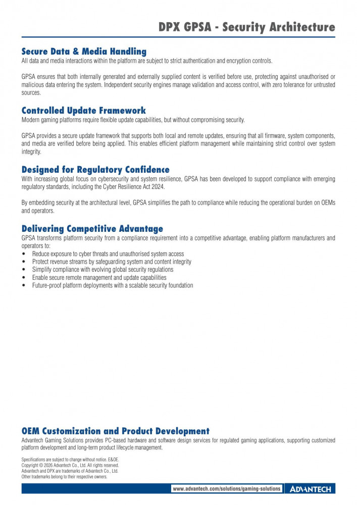 DPX GPSA Security Architecture document preview, page 2
