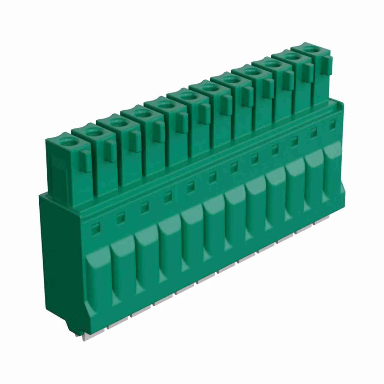 2.54mm Pitch Beau Eurostyle Fixed Mount PCB Terminal Block, Green, 5 Circuits