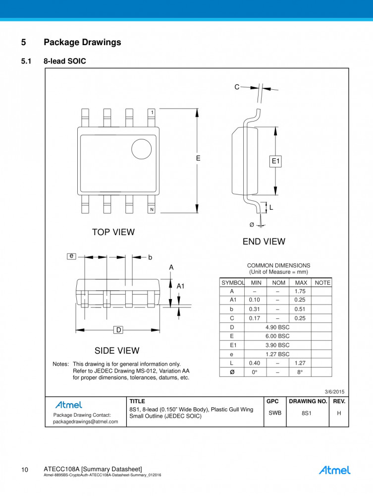 ATECC108A technical document page 10