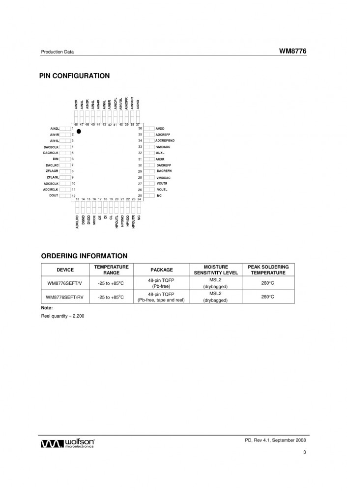WM8776 datasheet page 3