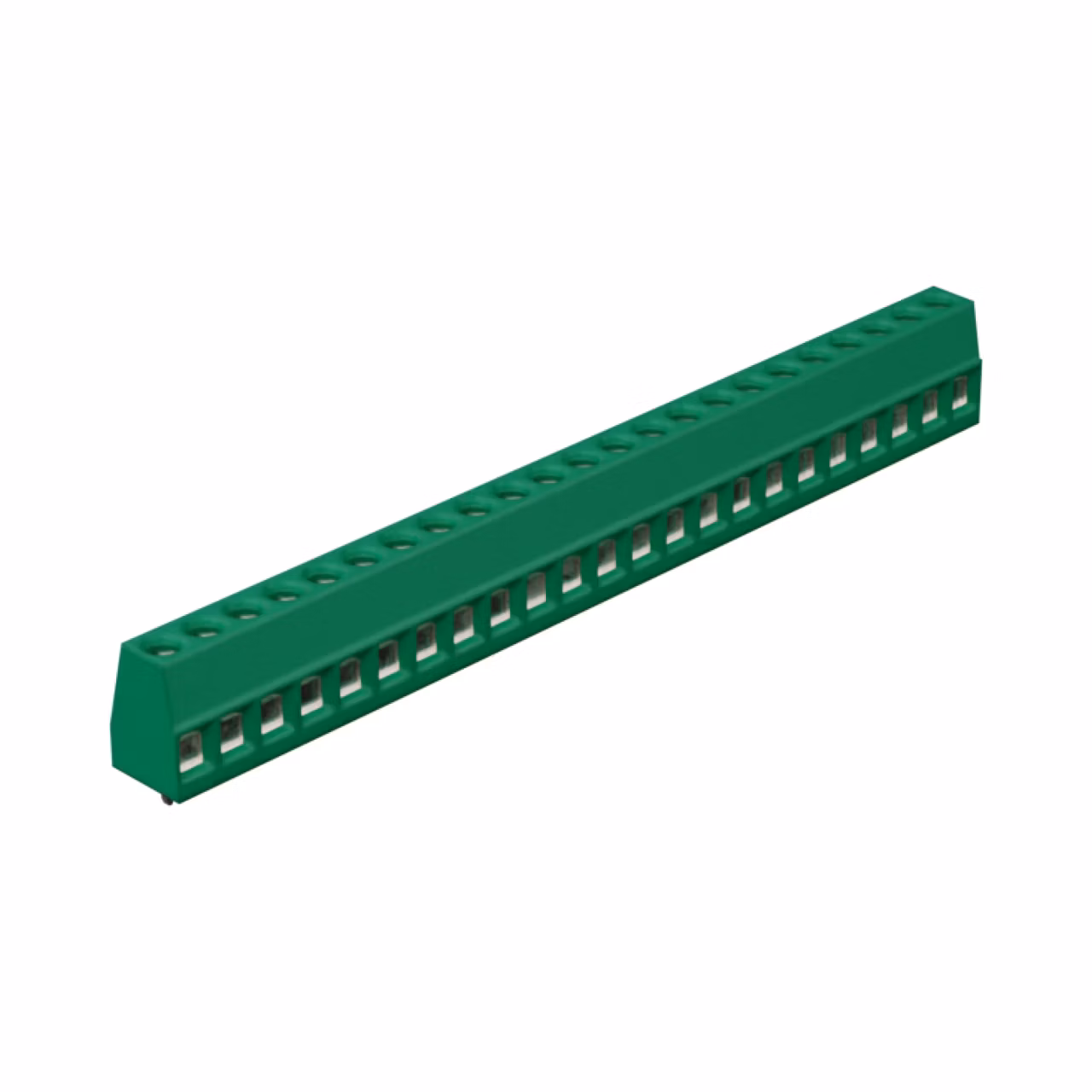 5.08mm Pitch Eurostyle Vertical Fixed Mount PCB Terminal Block, Green Housing, 23 Circuits for sale