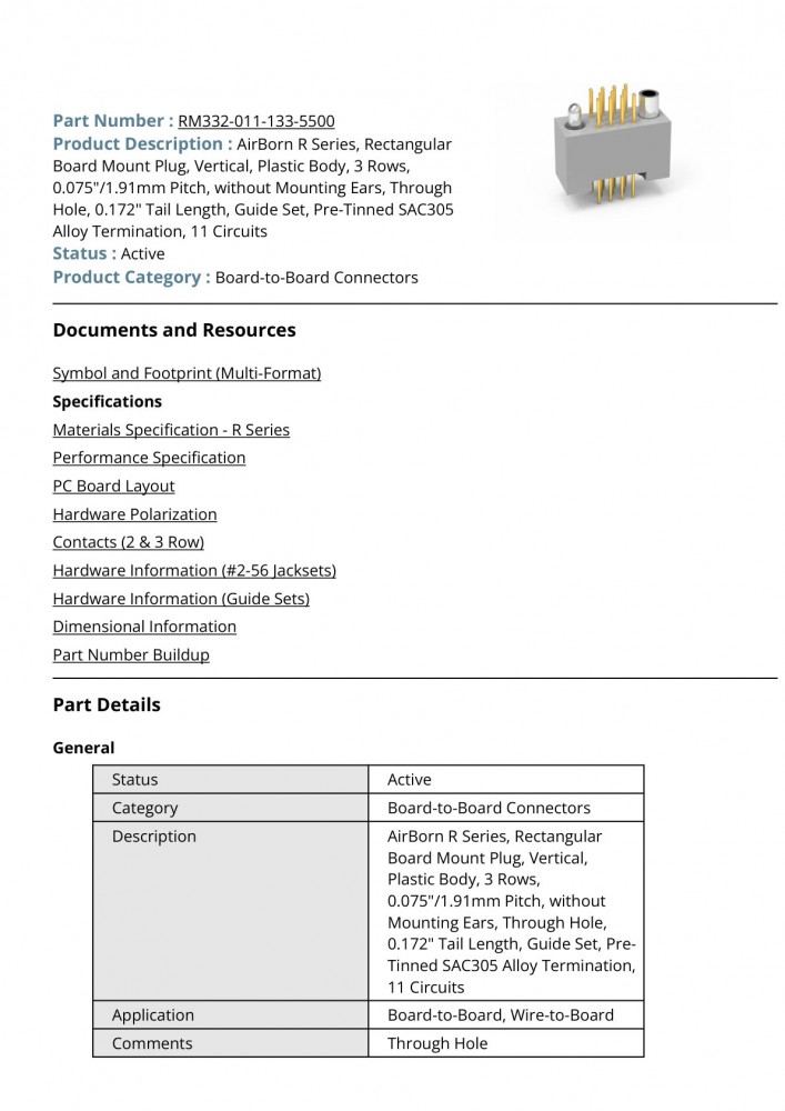 RM332-011-133-5500 technical document page 1