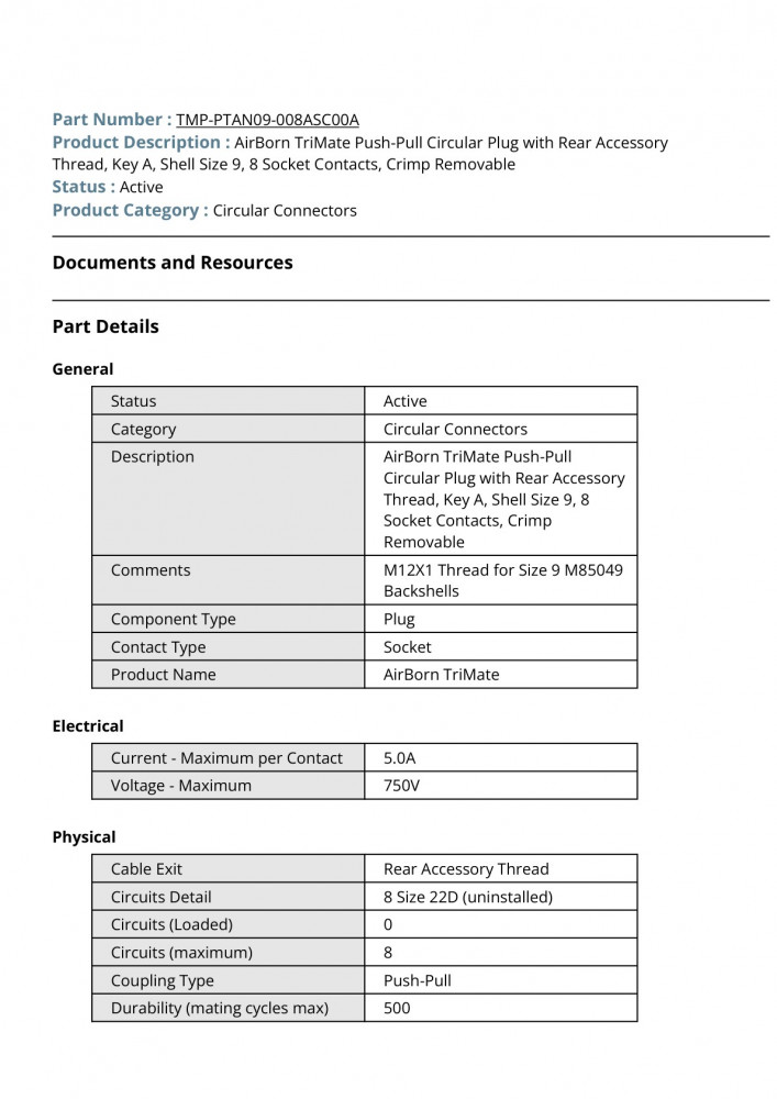 TMP-PTAN09-008ASC00A technical document image, page 1