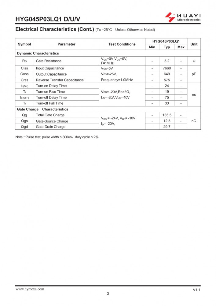 HYG045P03LQ1D technical document page 3