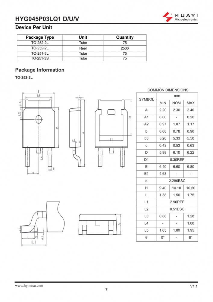 HYG045P03LQ1D technical document page 7