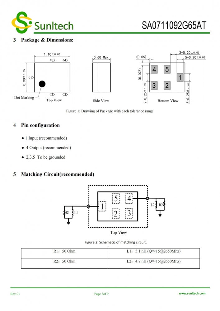SA0711092G65AT datasheet page 3