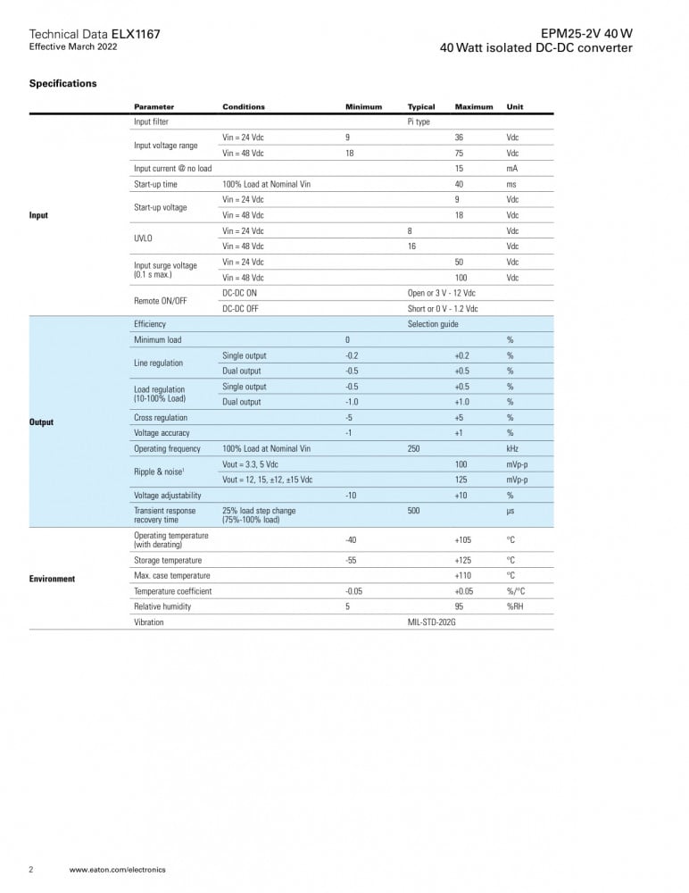 EPM25-2V datasheet page 2