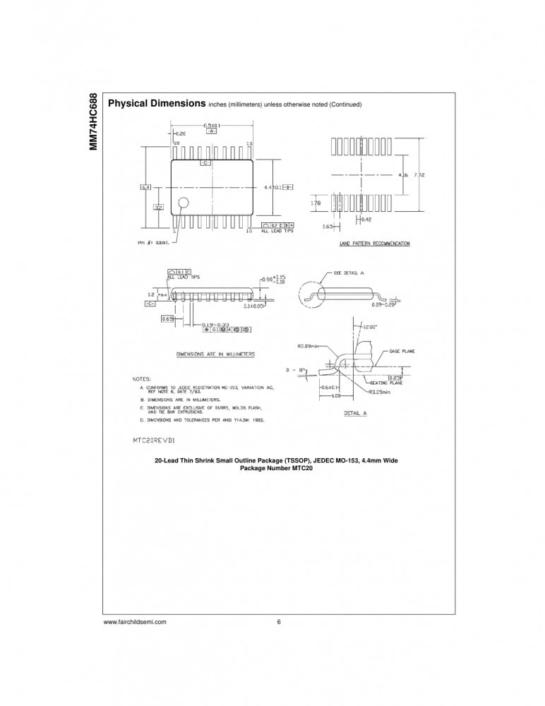 MM74HC688 datasheet page 6