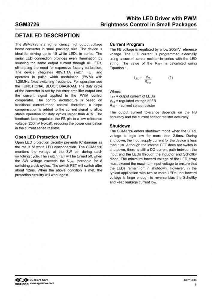 SGM3726 datasheet page 8