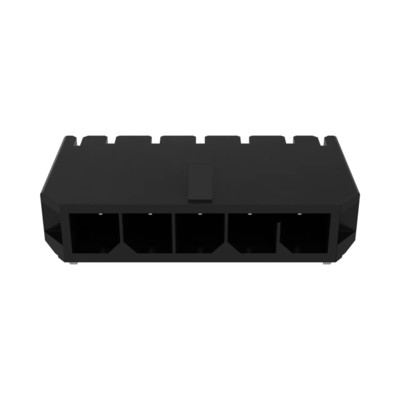 Micro-Fit+ Right-Angle Header, Through Hole, 3.00mm Pitch, Single Row, 5 Circuits, 1.52µm Matte Tin (Sn) Plating, Glow-Wire Capable, Press Clip, Black, 3.18mm PC Tail, Tape and Reel for sale