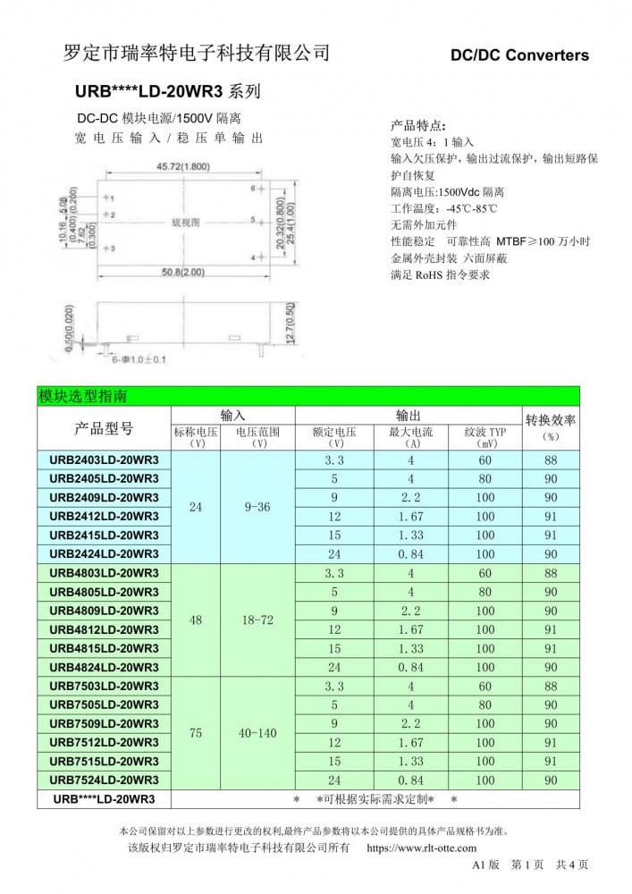 URB4805LD-20WR3 datasheet page 1