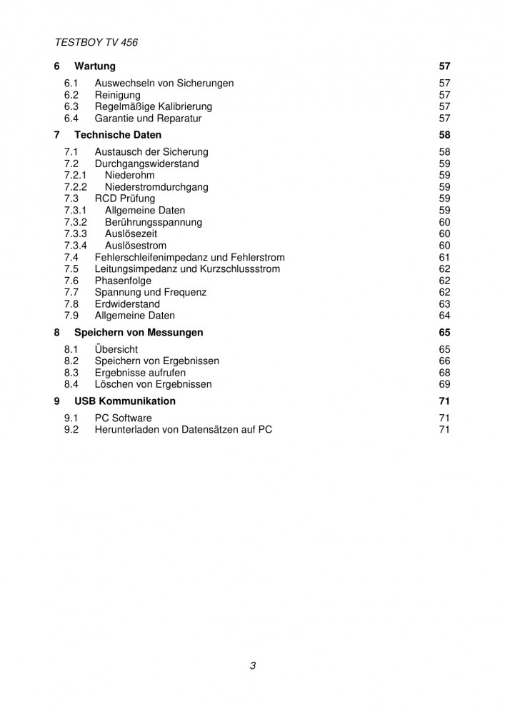 TESTBOY TV 456 manual page 3
