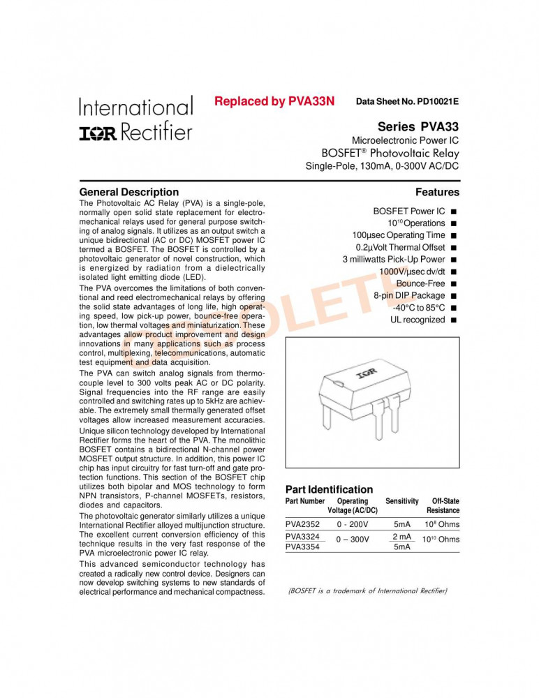 PVA3354 datasheet page 1