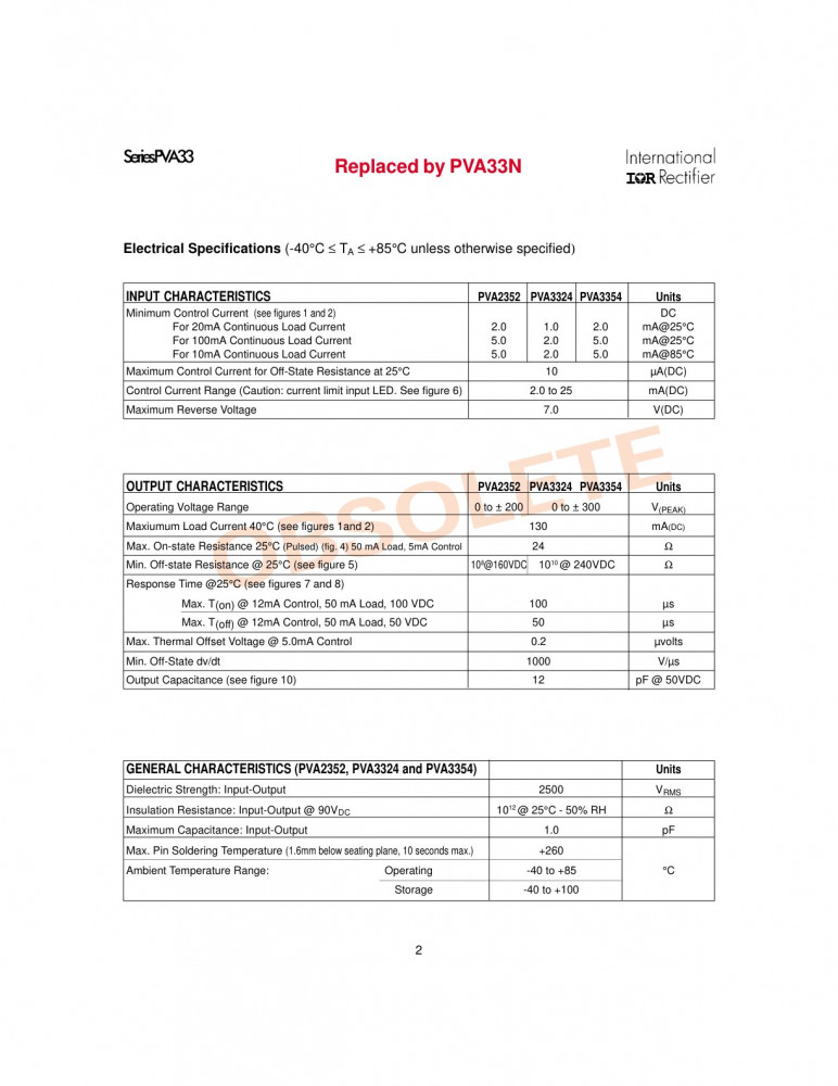 PVA3354 datasheet page 2