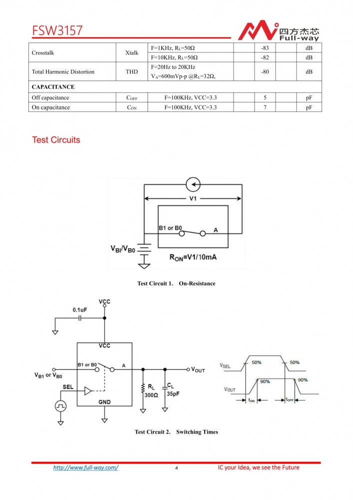 FSW3157 datasheet page 4