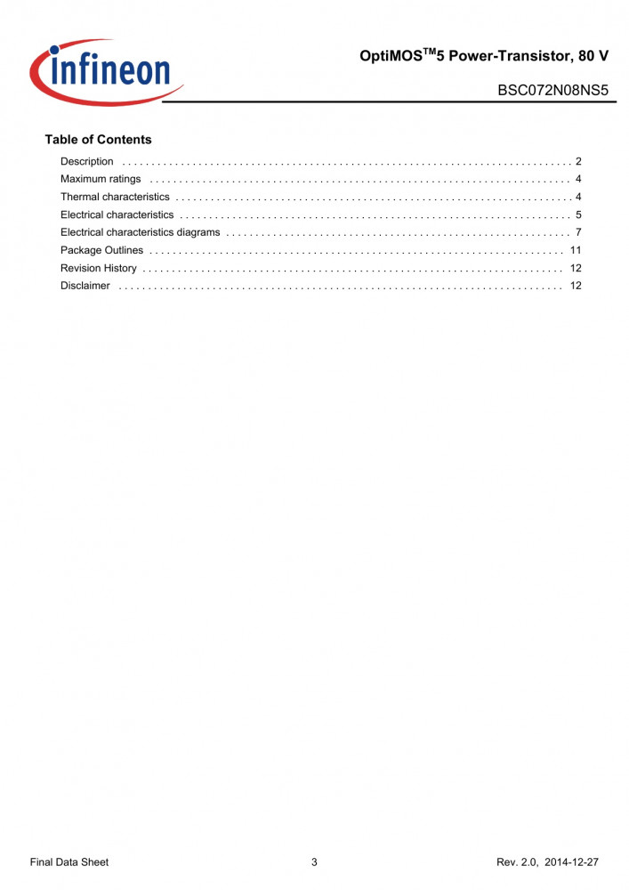 BSC072N08NS5 datasheet page 3