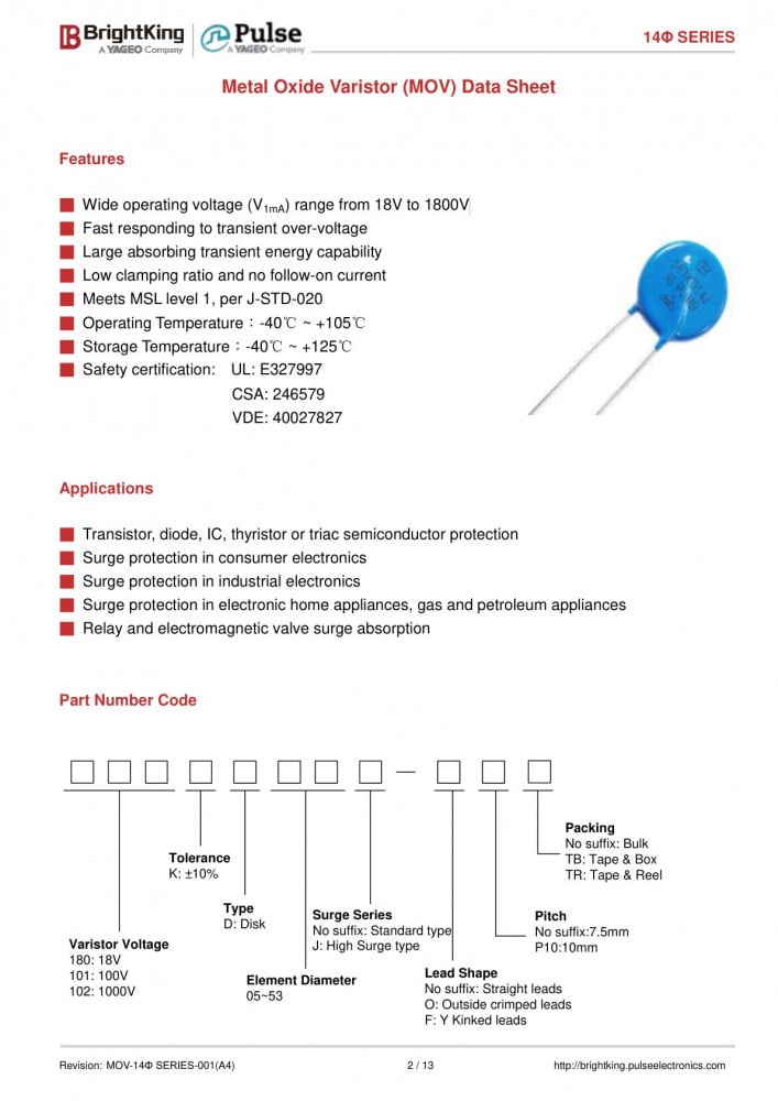 471KD14J datasheet page 1