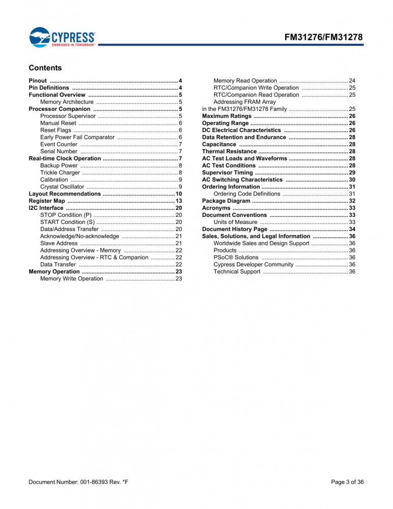 FM31278-G datasheet page 4