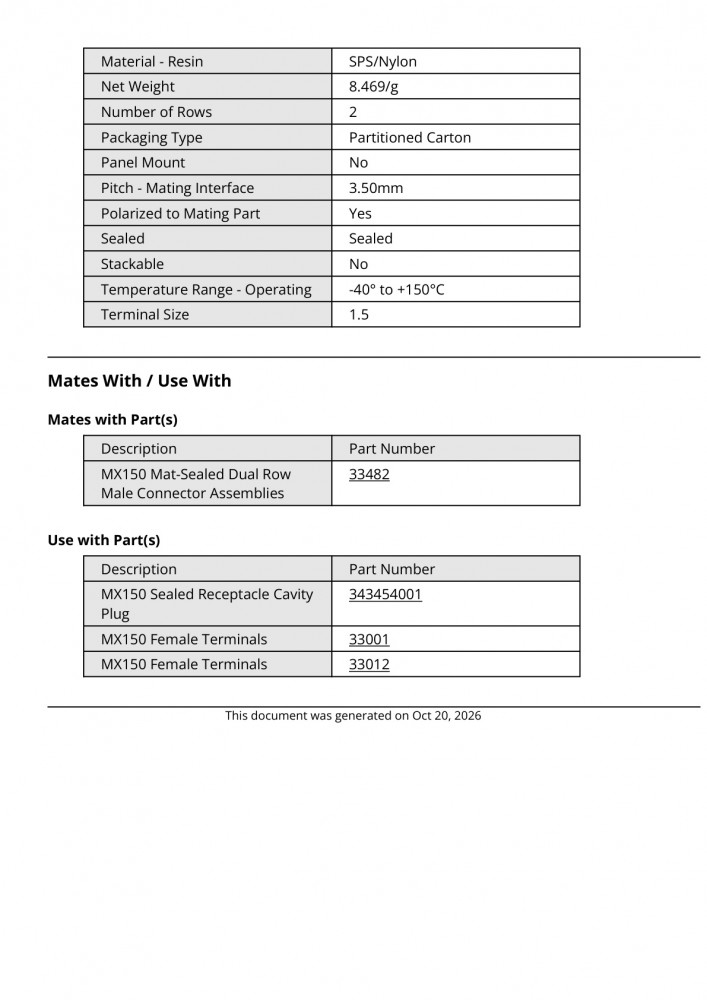 MOLEX 334724107 technical document page 3