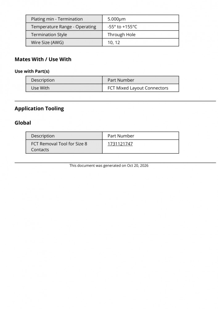 MOLEX 1731121000 technical document page 3