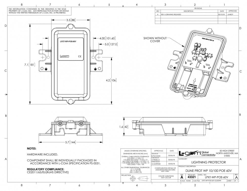 LPXT-WP-POE-60V technical document preview