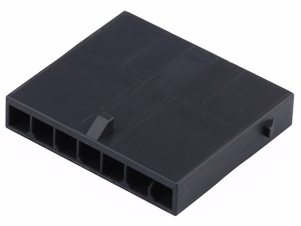 Micro-Fit+ Plug Housing, Single Row, 2 Circuits, UL 94V-0, Panel Mount Ears, Glow-Wire Capable, Black