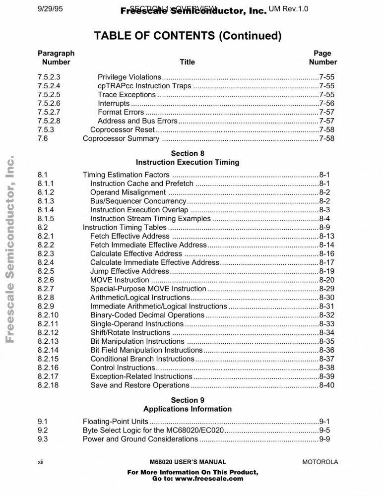 MC68020 technical document page 10