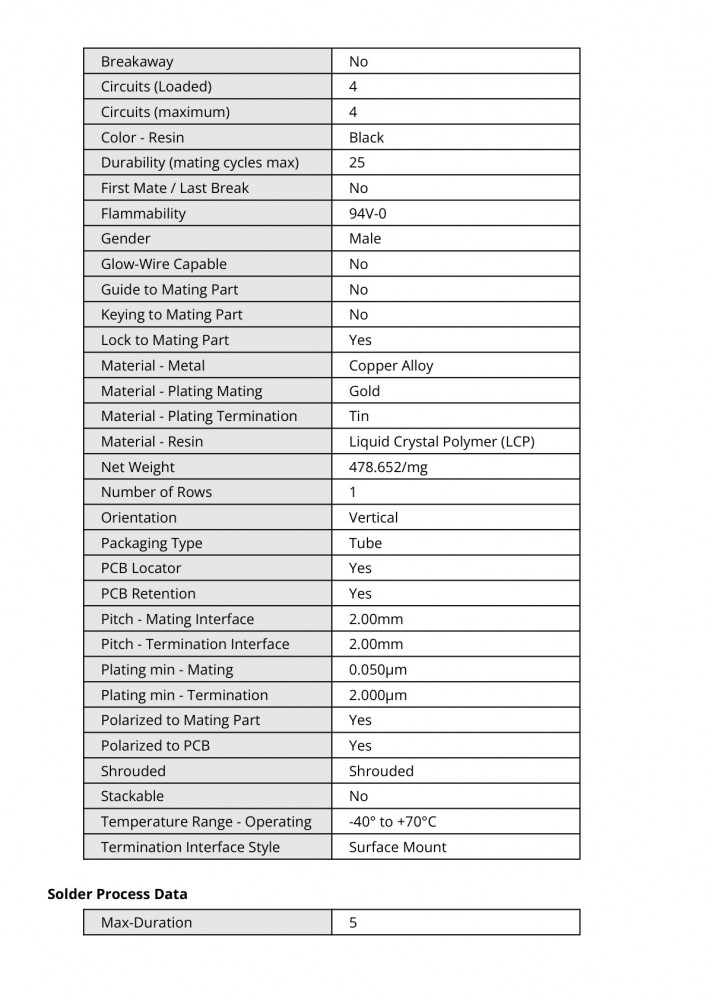 Product specification document page 3
