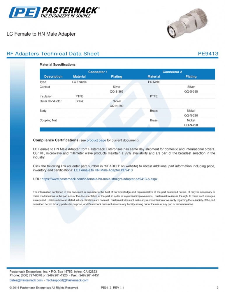 PE9413 technical document page 2