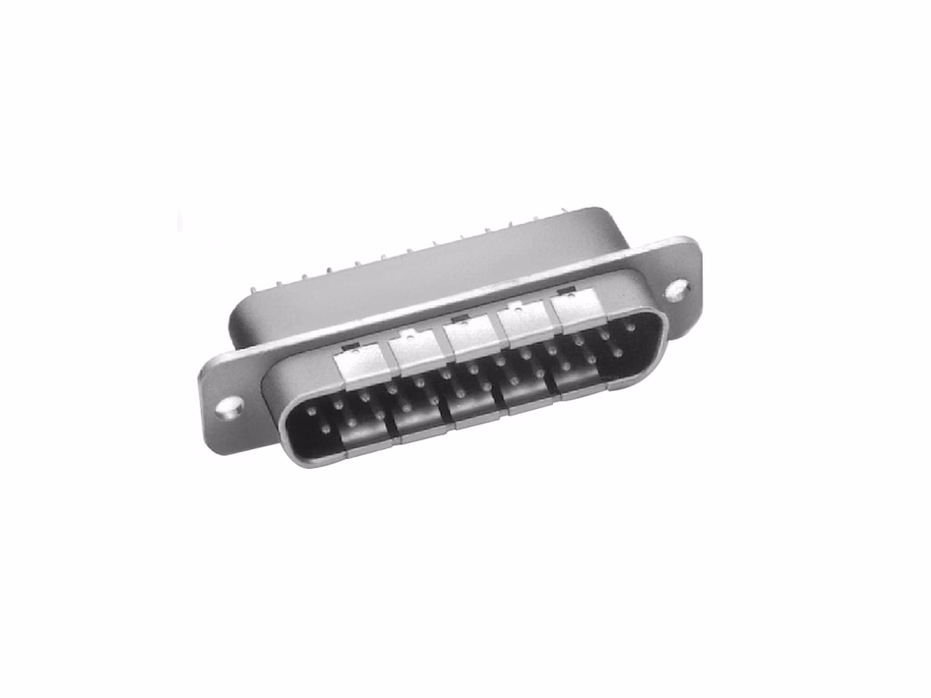 Standard-Density EMI Filtered D-Sub Connector, Male, Straight, PCB Through Hole, 4000pF Pi, Locking Inserts, 25 Circuits for sale