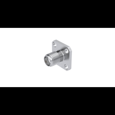 SMA / 2 HOLE FLANGE JACK RECEPTACLE WITH EMI GASKET FOR PIN 0.3MM