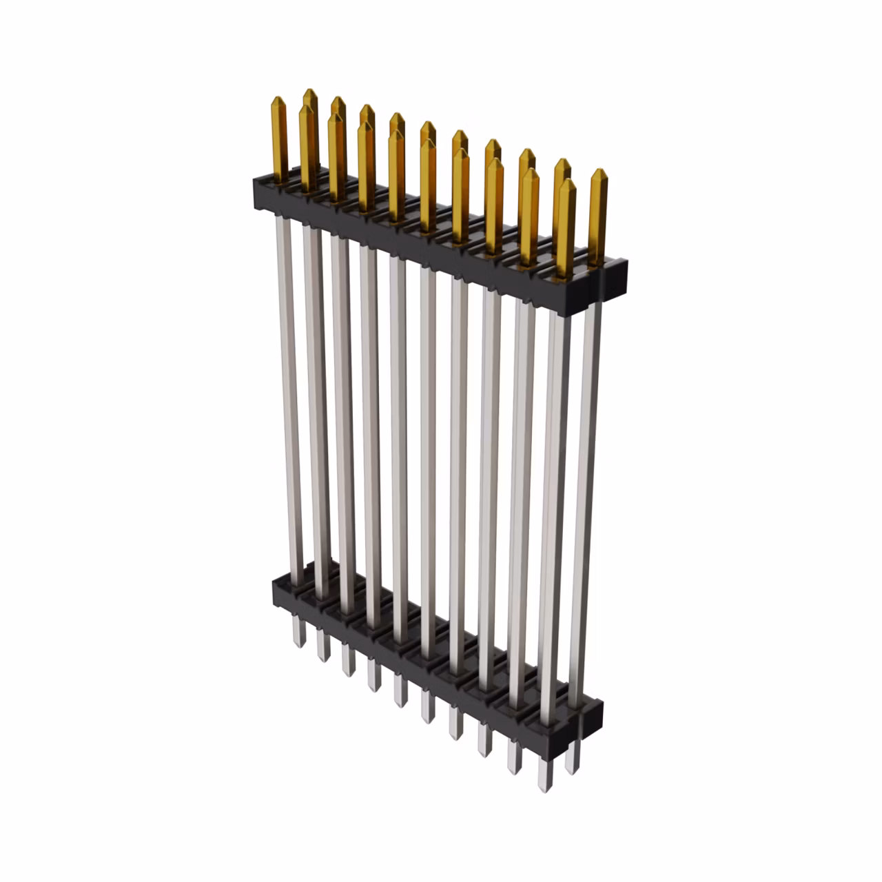 Milli-Grid Header, Dual Row, Dual Body, Through Hole, Vertical, 20 Circuits, 0.75µm Gold (Au) Selective Plating, 24.00mm Stacking Height, Tray, Lead-Free for sale